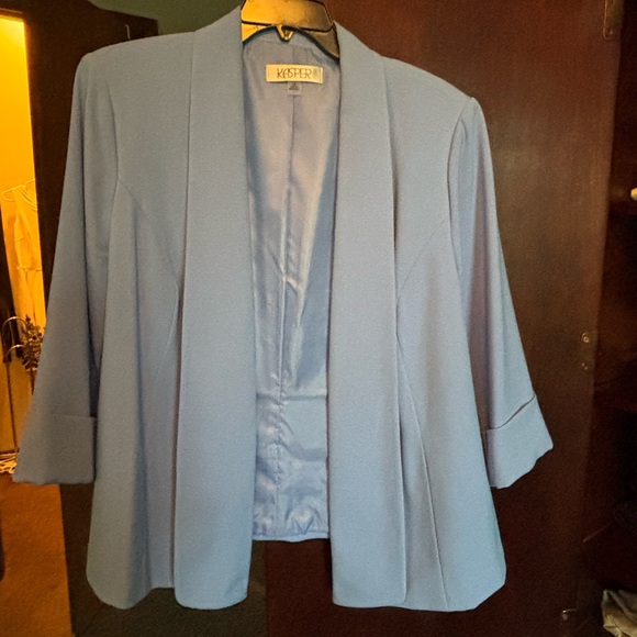 Kasper | Jackets & Coats | Kasper Blue Blazer Lightweight Openfront ...